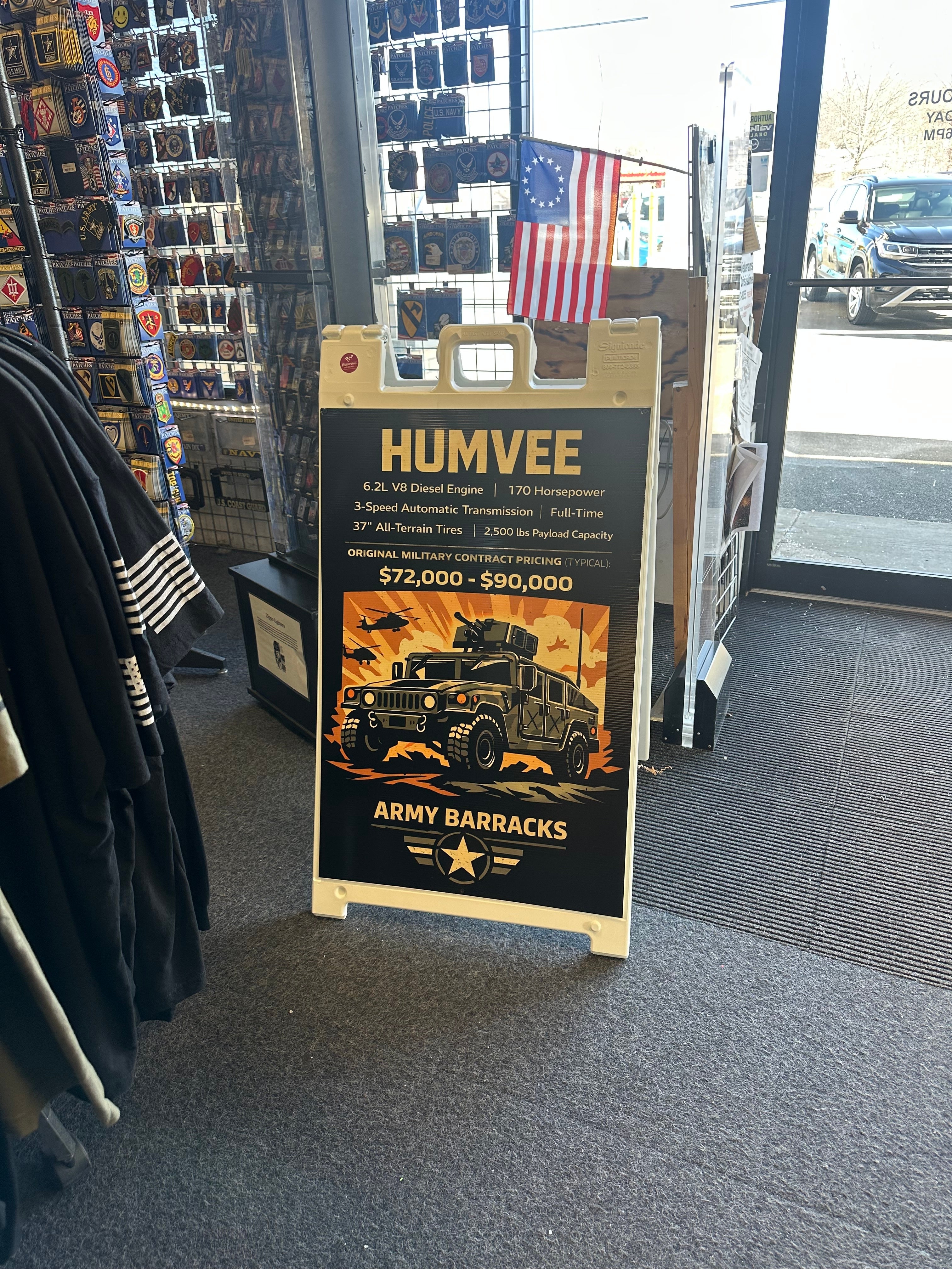 24” x 36” A-Frame Sign Project for Army Barracks