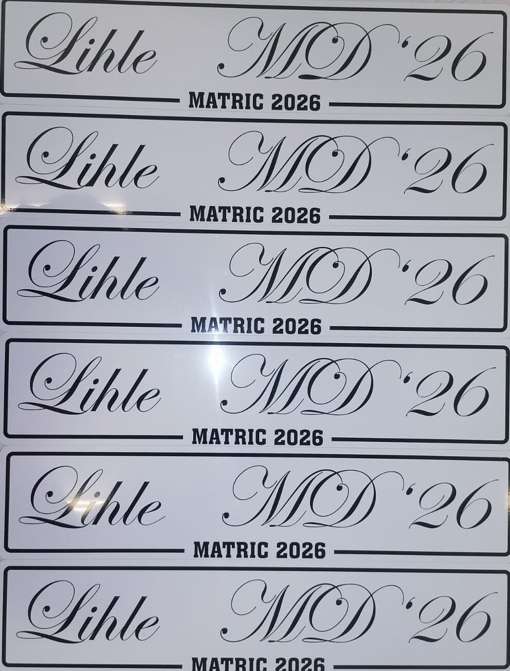 Matric Farewell Plates