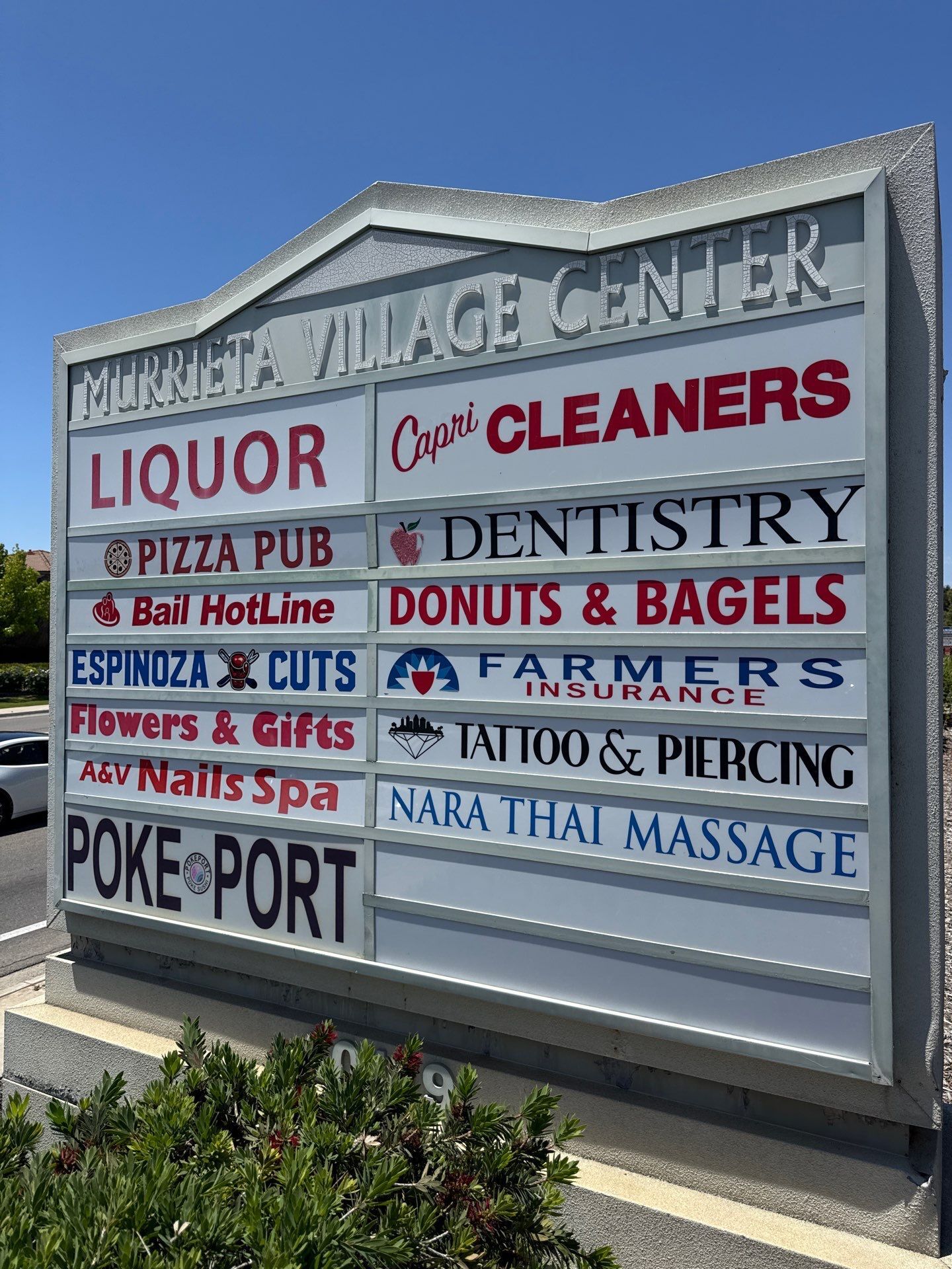 Vinyl Monument Lettering & Logo Graphic in Murrieta Village Center for ...