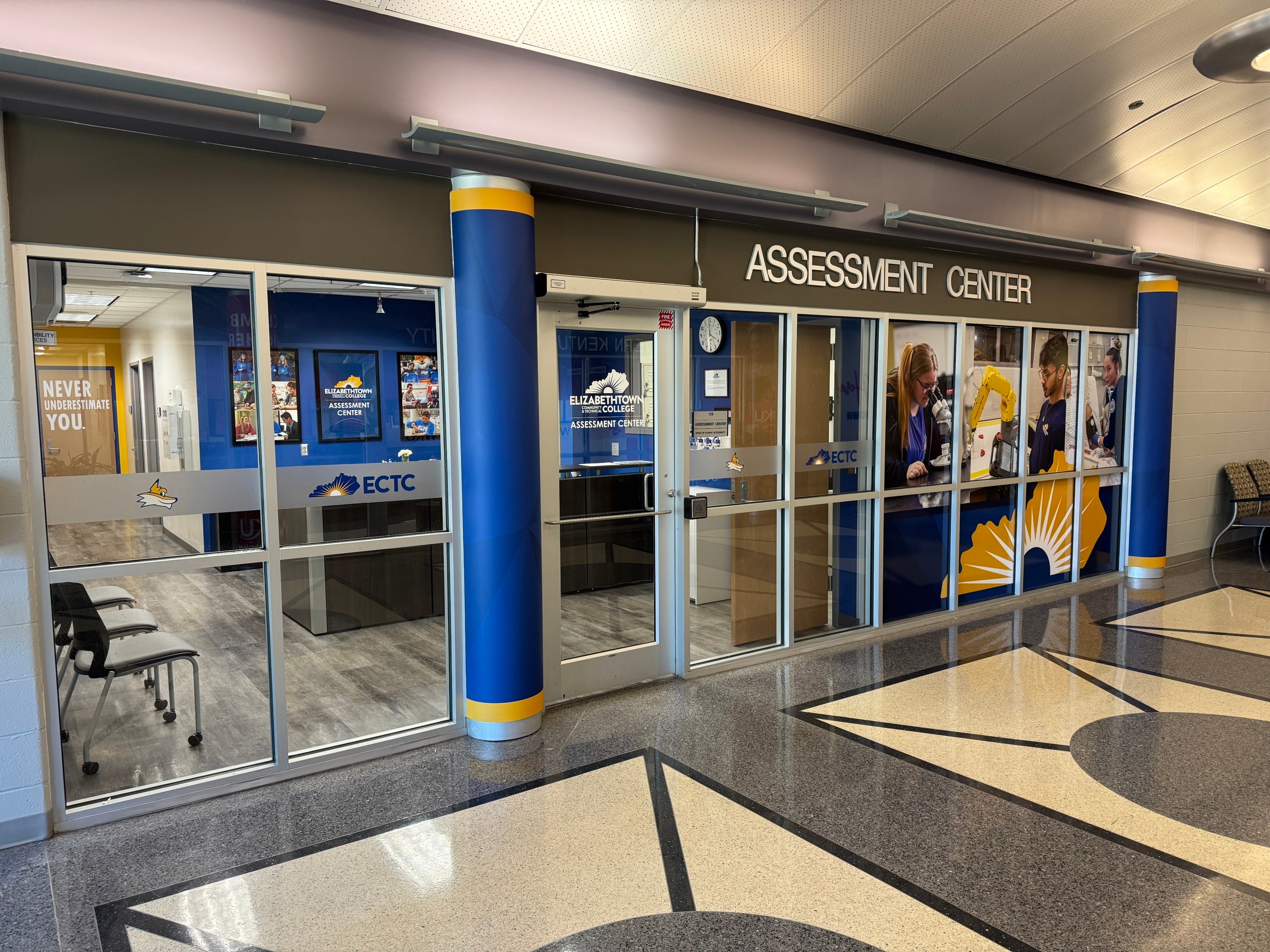 Transforming Spaces with Purpose: Assessment Center Window Graphics at ECTC