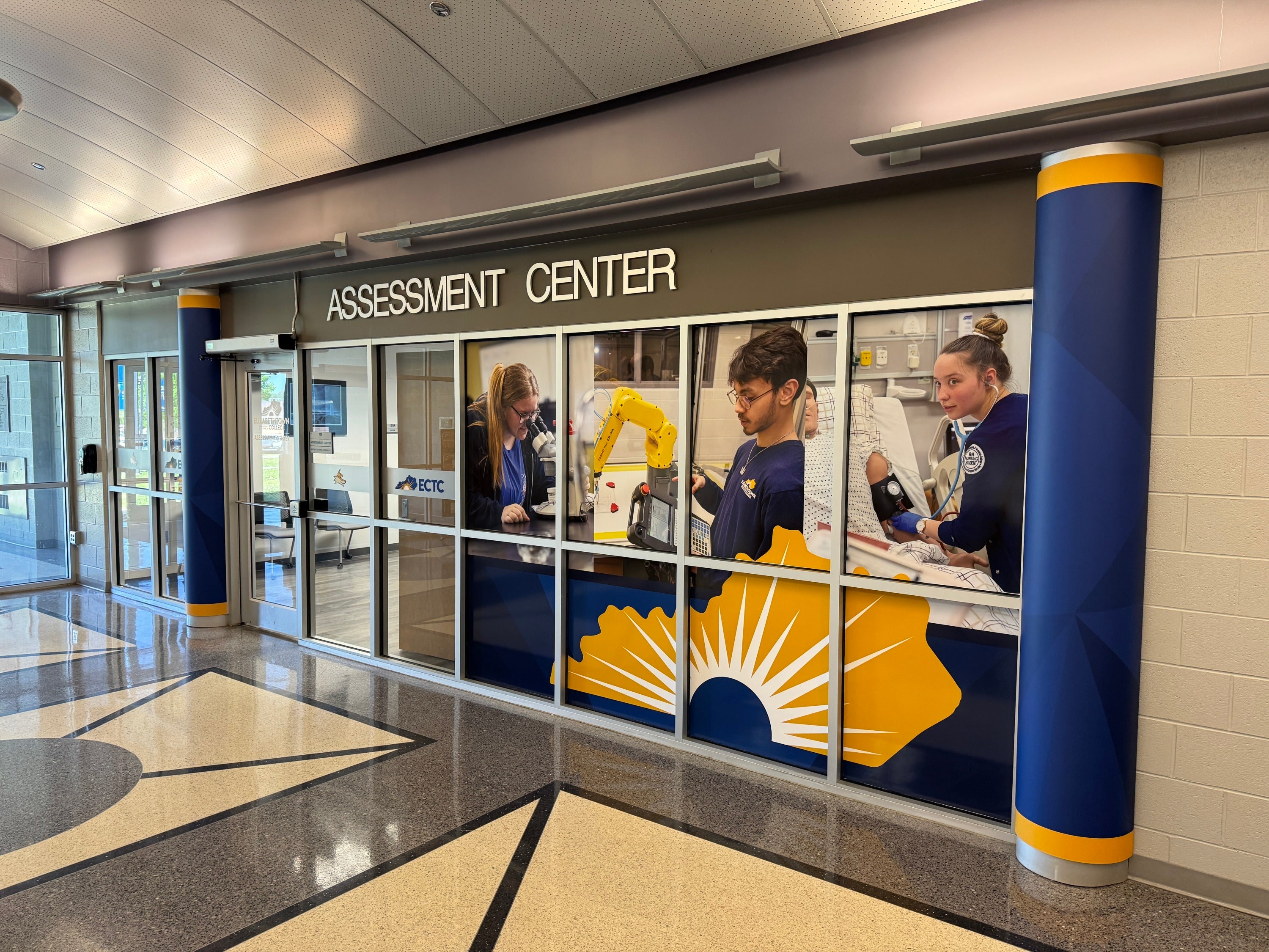 Transforming Spaces with Purpose: Assessment Center Window Graphics at ECTC