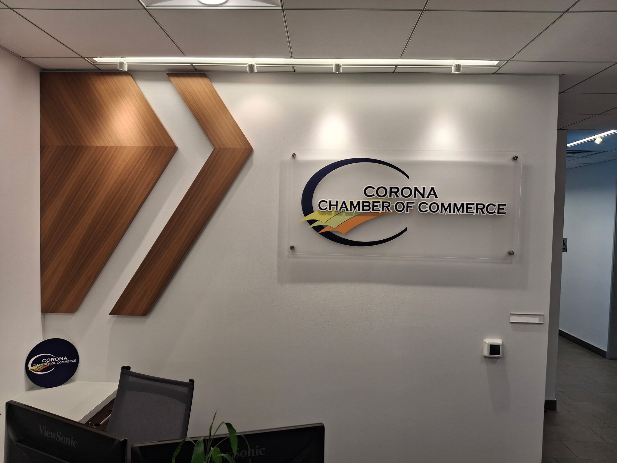 Custom Reception Sign for the Corona Chamber of Commerce