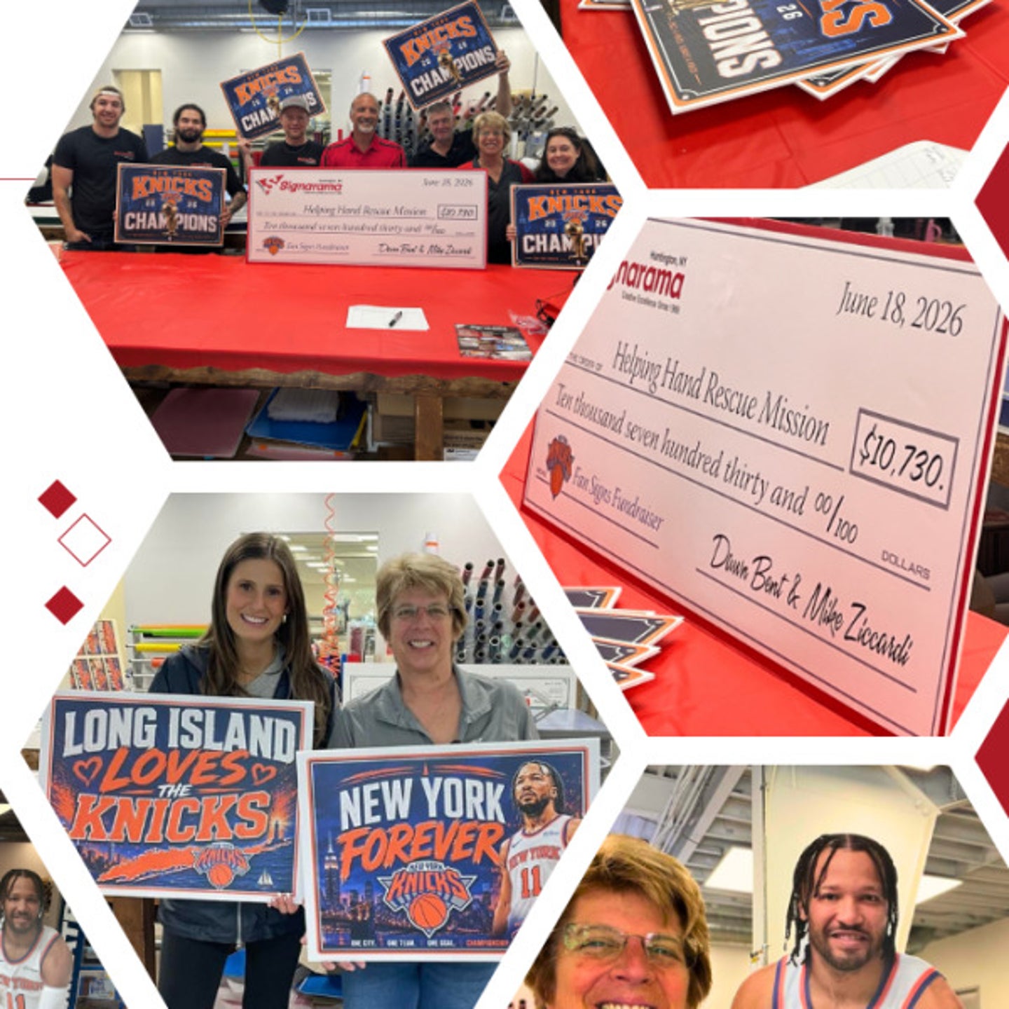 Signarama Huntington Raises $10,730 for Charity Through Knicks Playoff ...
