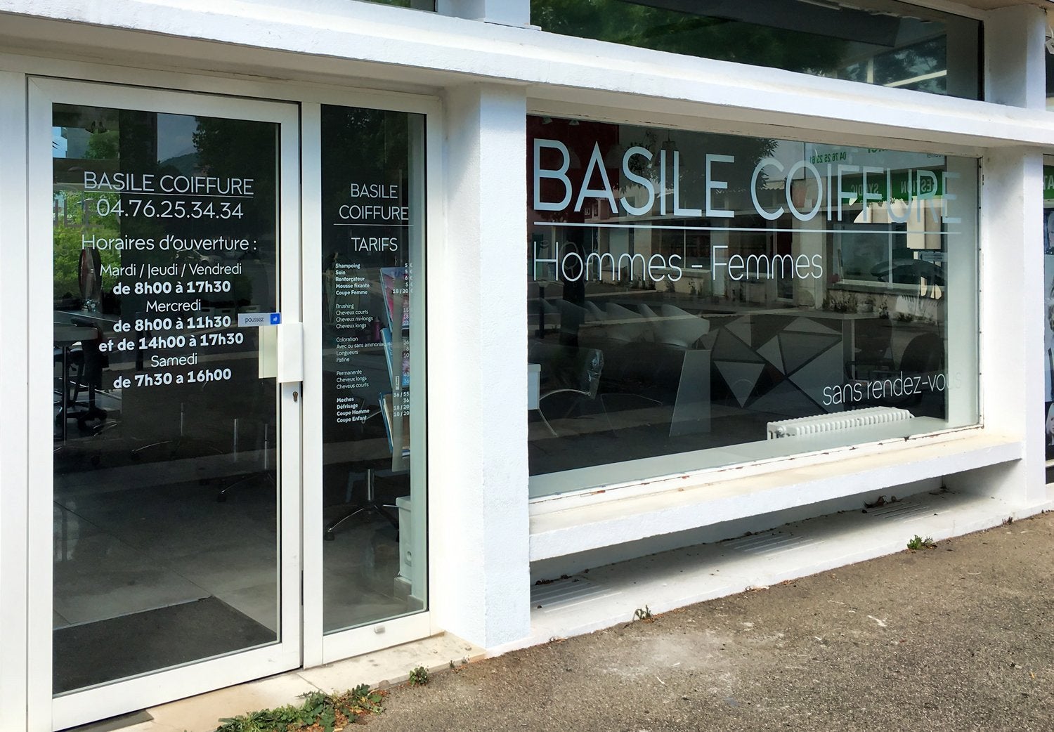 VITROPHANIE SALON BASILE COIFFURE