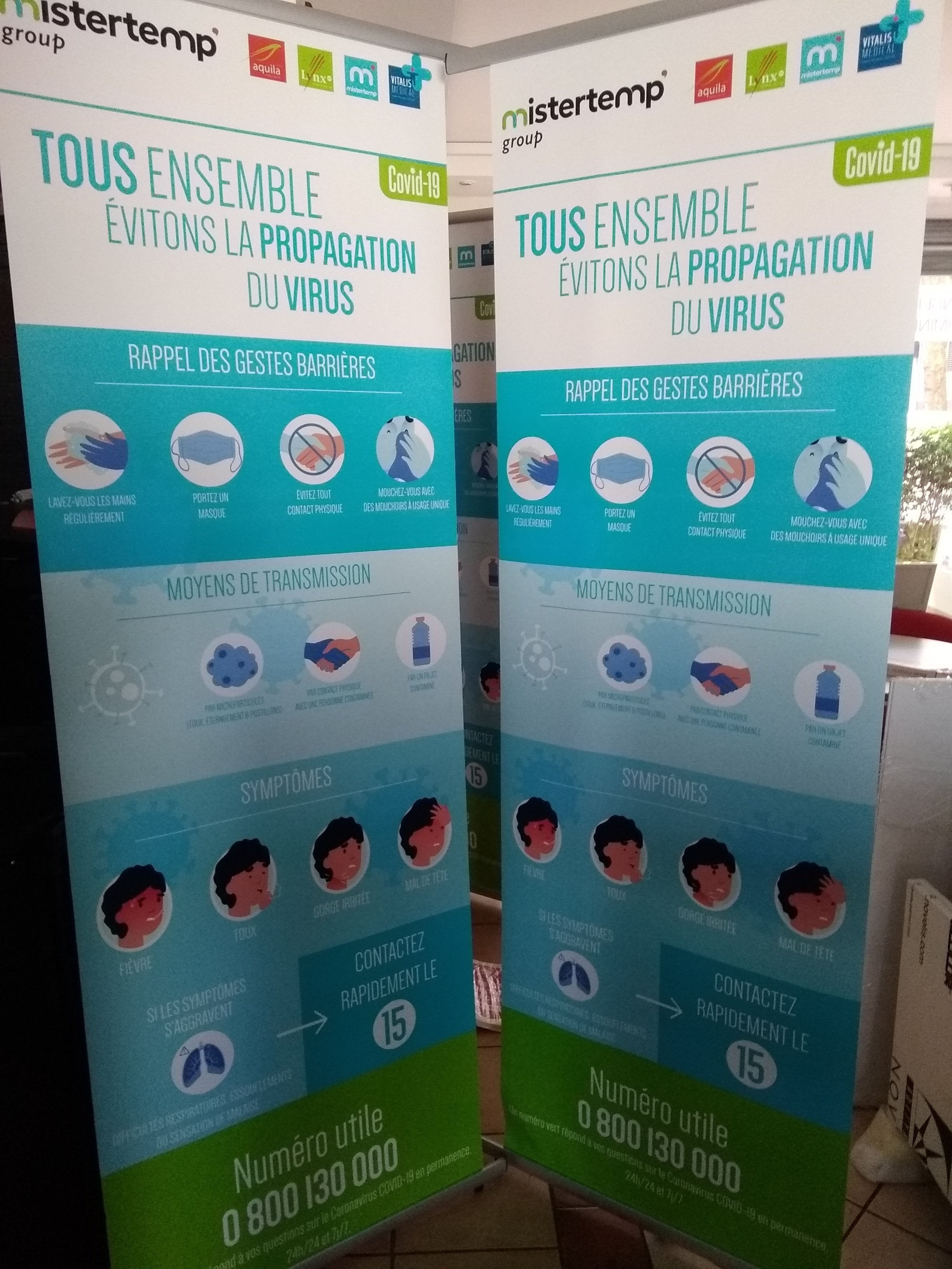 Affiches imprimées gestes barrières COVID - Signarama Issy les Moulineaux