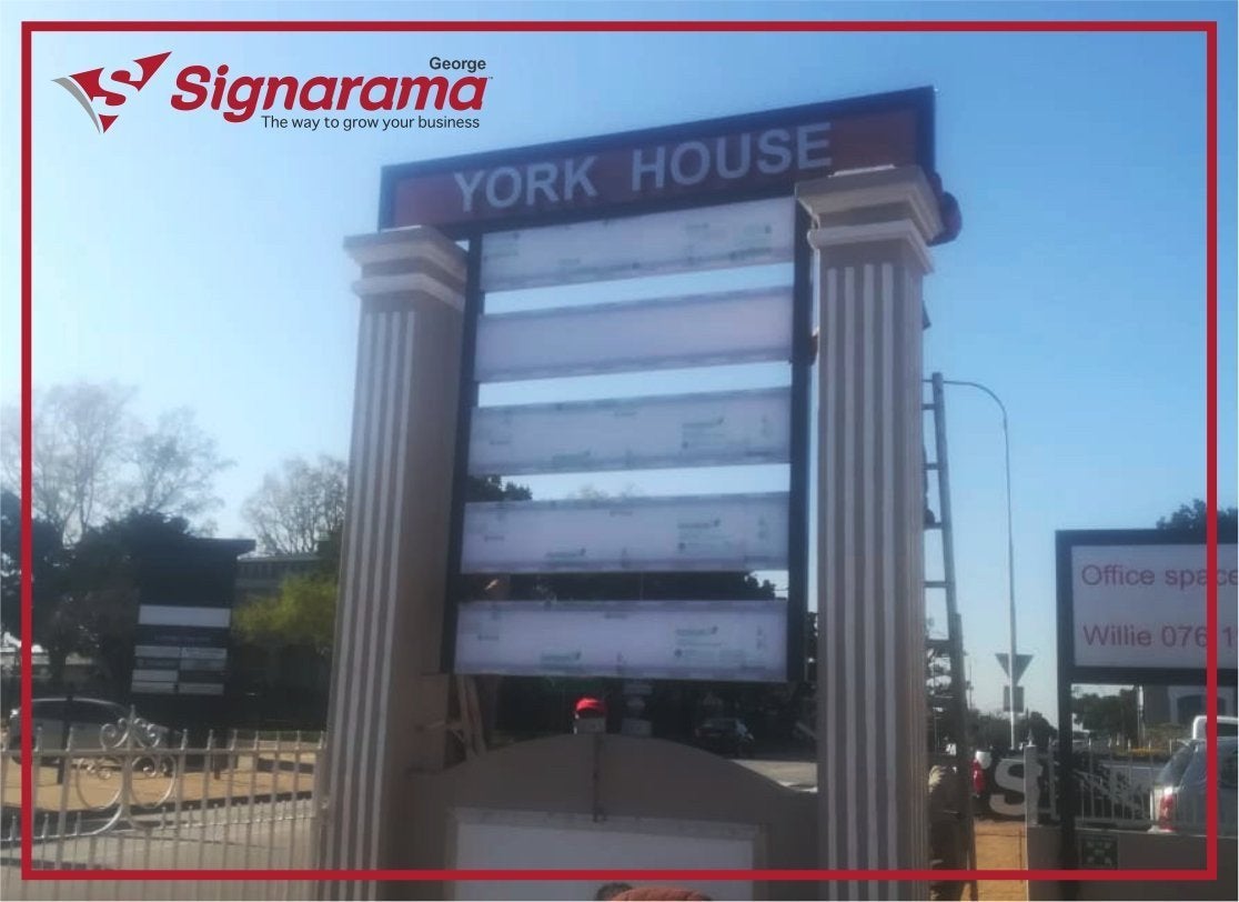 York House Illuminated Pylon