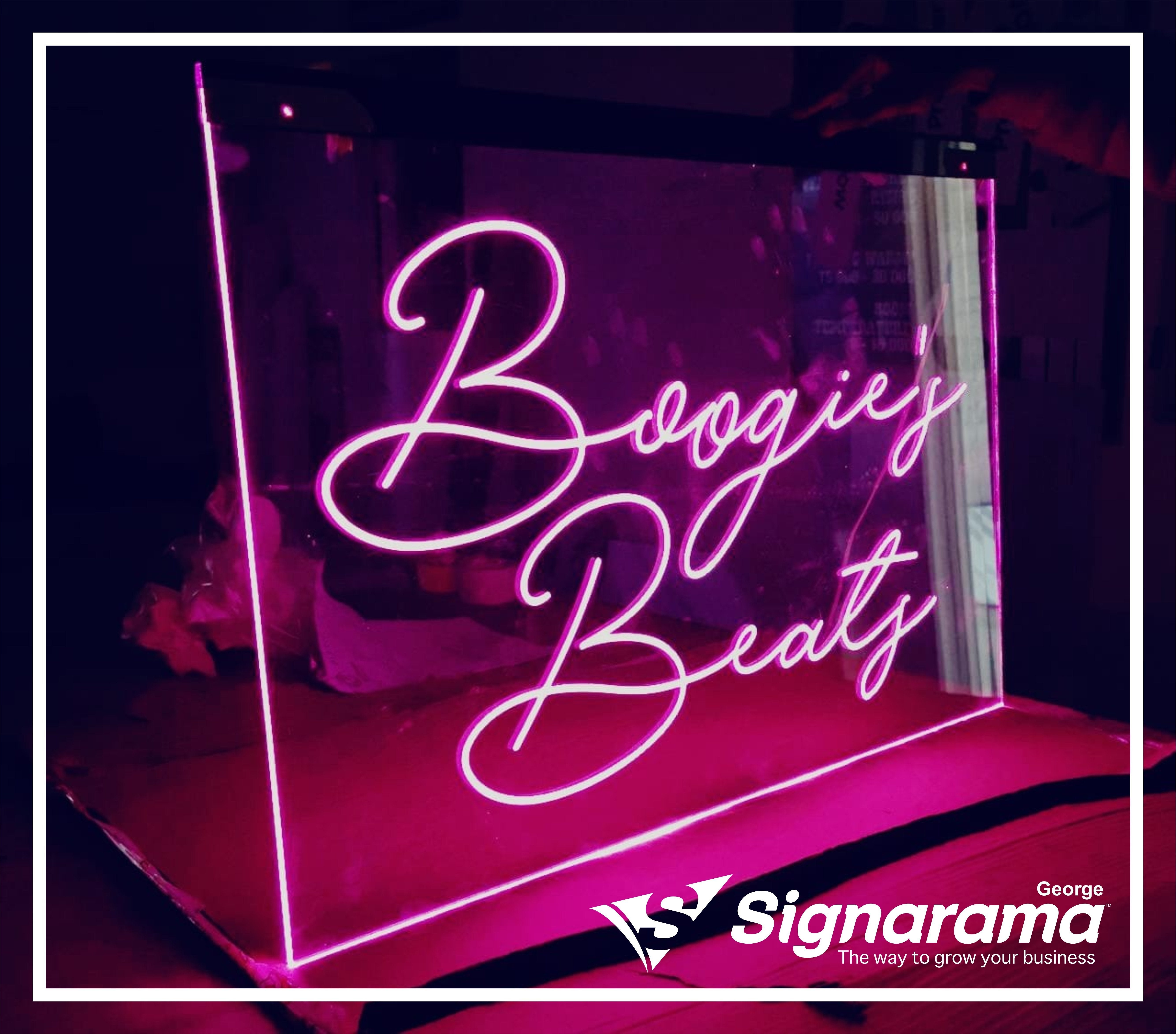 Neon Flex Illuminated Perspex Sign