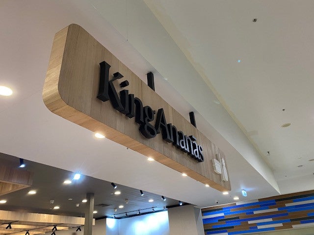 King Ananas Custom fabricated timber CNC router cut custom hang sign ...