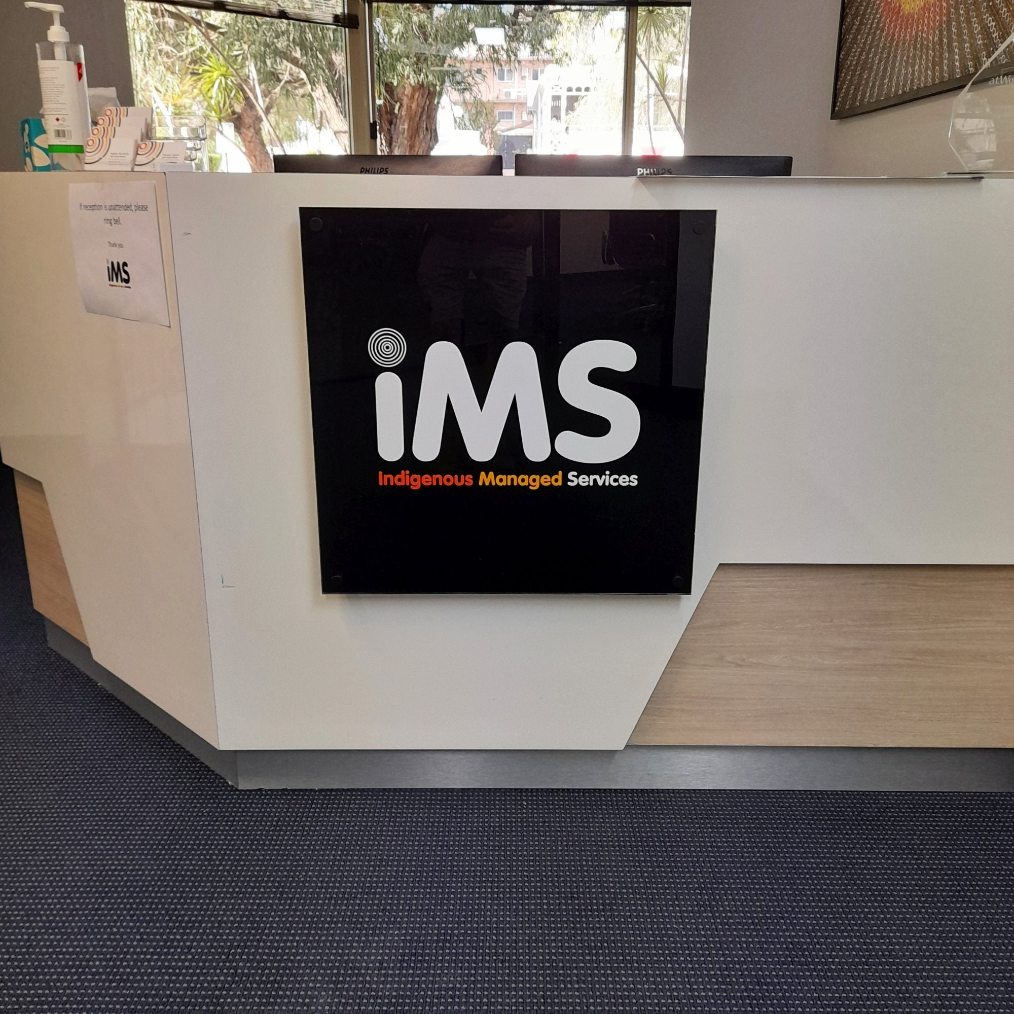Indigenous Managed Services Window Signage