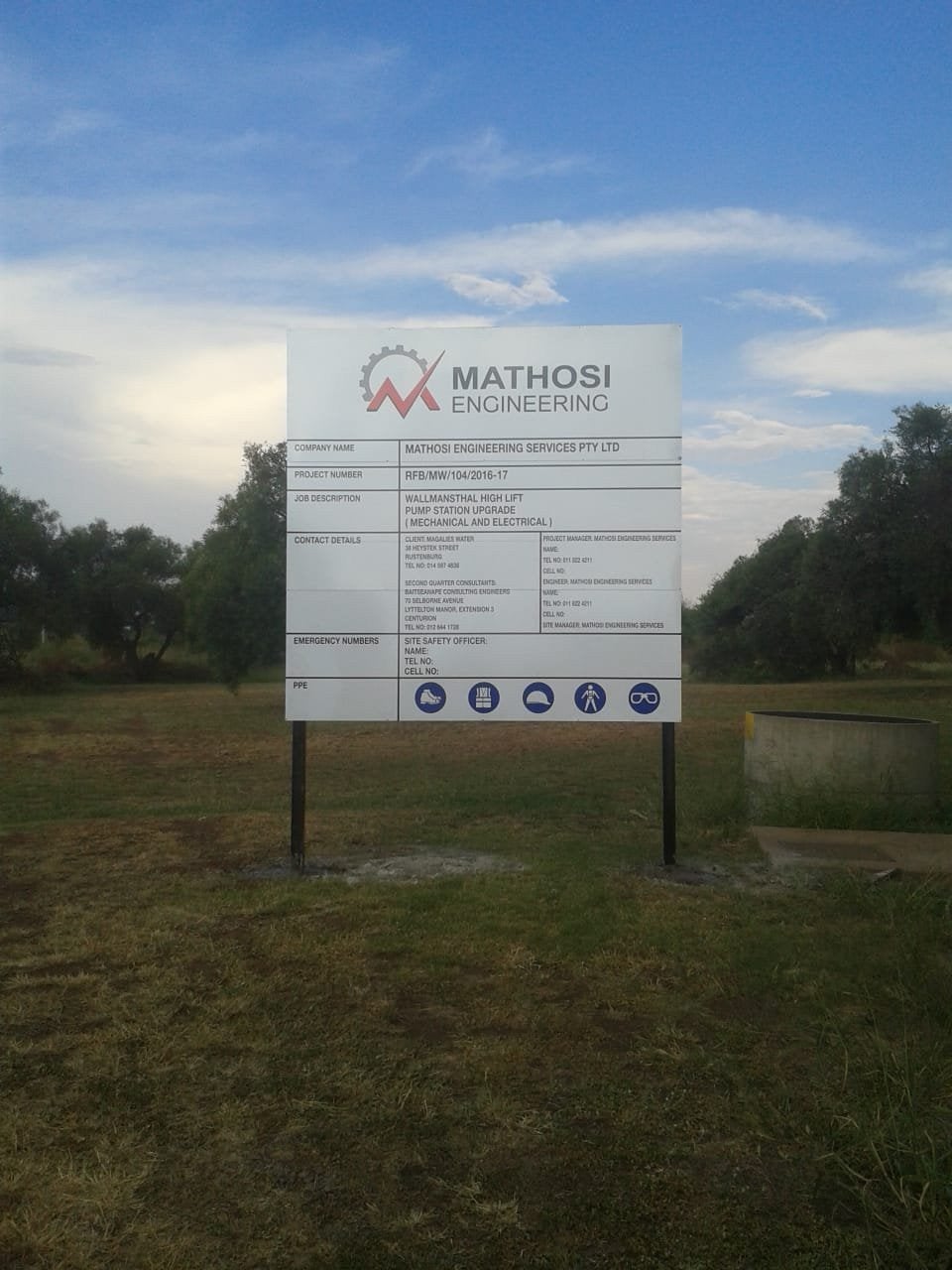 Mathosi Engineering - Sign board