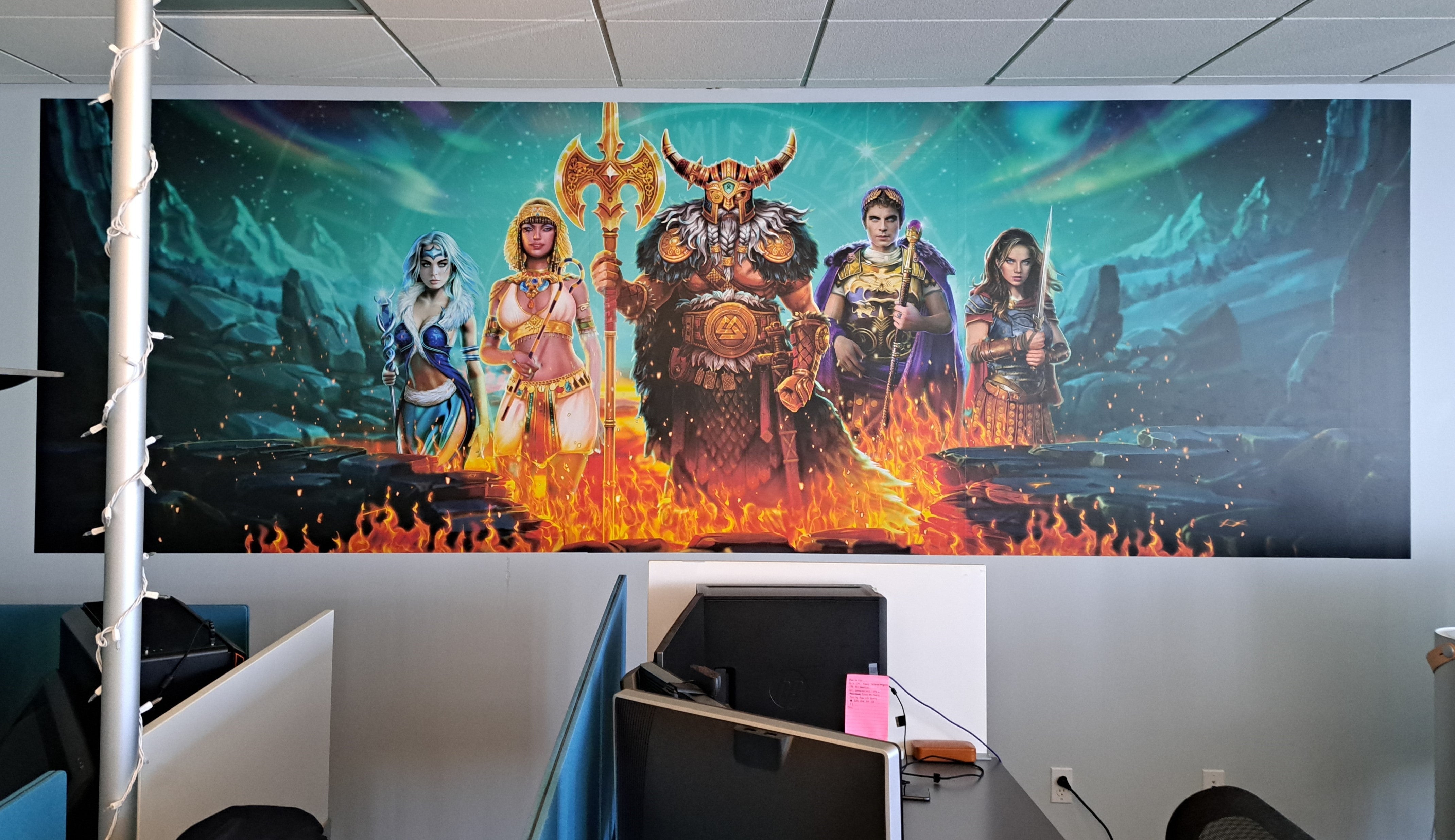Mahi Gaming adds custom wall graphics to its Escondido Studio!