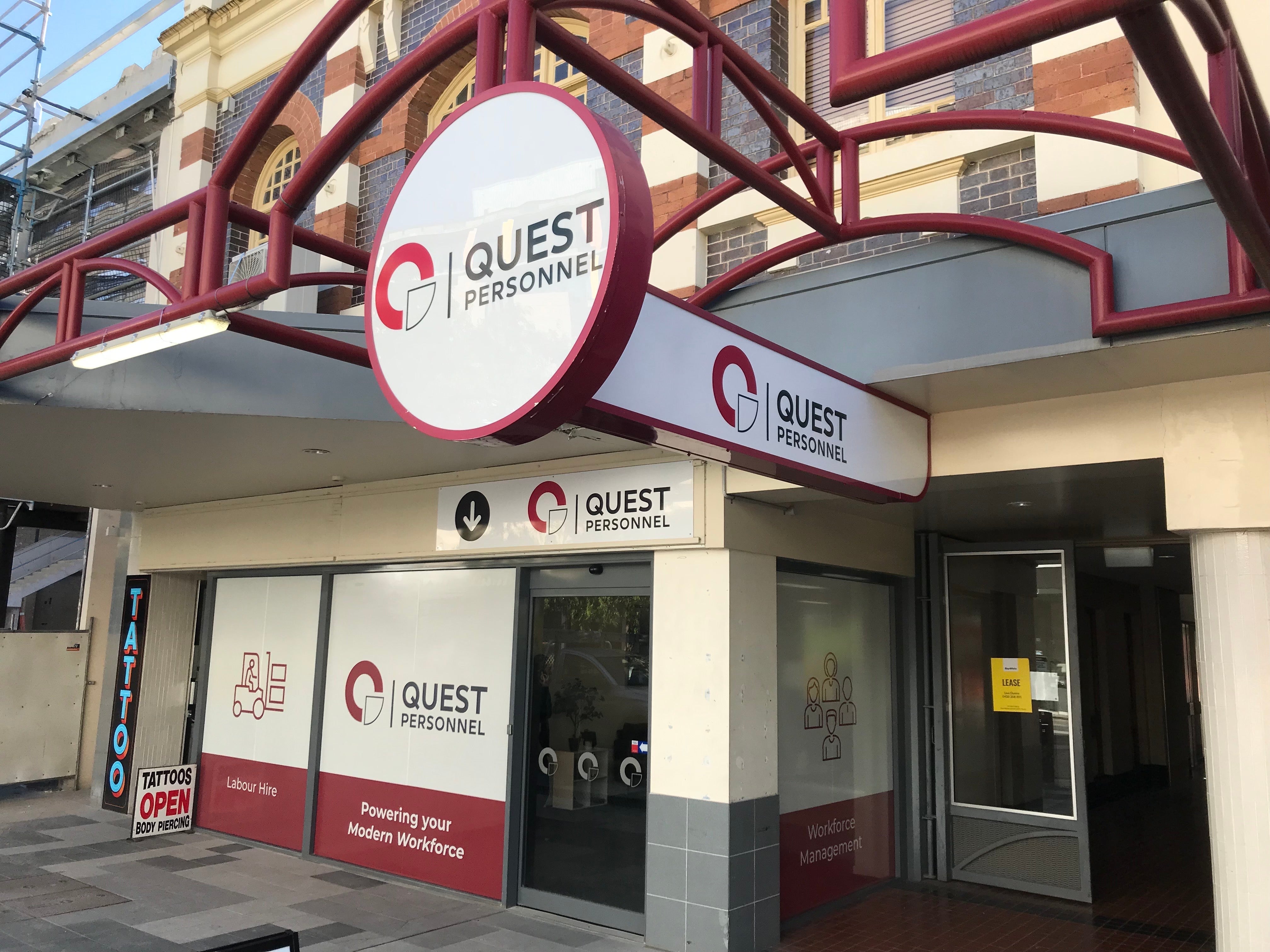 Quest Personnel Shopfront Signage & Window Decals